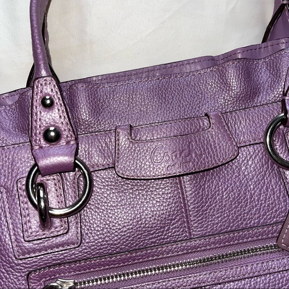 Coach | Bags | Coach Penelope Lilac Large Leather Shopper Purse | Poshmark